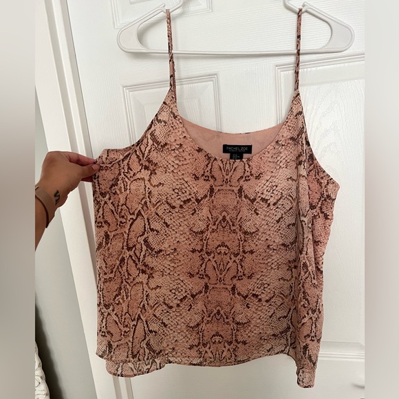 Rachel Zoe | Tops | Rachel Zoe Baby Pink Snakeskin Tank | Poshmark